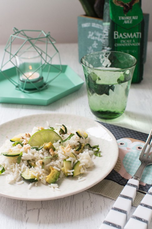 Recette de Riz "vert" : avocat, courgette, citron vert et noix ...
